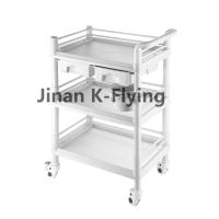 China Three layers ABS movable Hospital Instrument Medical Trolley for sale