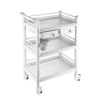 China Electric Drawers Hospital Abs Medical Trolley Cart 4 Castors for sale
