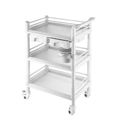 China Electric Drawers Hospital Abs Medical Trolley Cart 4 Castors for sale