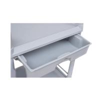China Portable Steel Medical Cart Emergency Multifunction Abs Hospital Trolley for sale