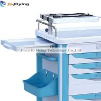 China ABS Hospital Emergency Medical Trolley With Five Drawers for sale