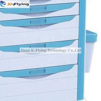 China ABS Hospital Emergency Medical Trolley With Five Drawers for sale