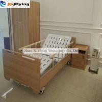 China Wooden Medical 2 Cranks Adjustable Manual Nursing Bed Home Care for sale