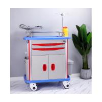 China Clinic Monitor Emergency Nursing Abs Plastic Medical Trolley Cart for sale