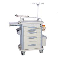 China Hospital Abs Plastic Dressing Emergency Medicine Medical Trolley for sale