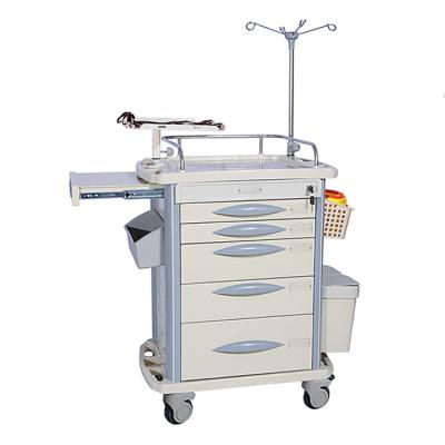 China Hospital Abs Plastic Dressing Emergency Medicine Medical Trolley for sale