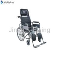 China Chrome Steel Adults Folding Manual Wheelchair Double Brakes System for sale