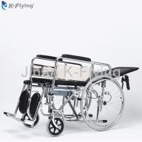 China Chrome Steel Adults Folding Manual Wheelchair Double Brakes System for sale
