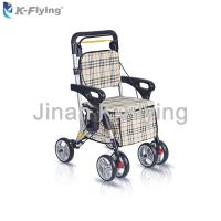 China Home Care Aluminum Adjustable Folding Handle Medical Walker Rollator Light for sale