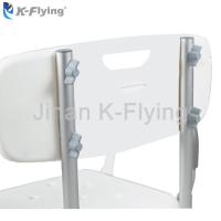 China Aluminum Alloy Adjustable Height Shower Chair With Wheels Elderly Senior for sale