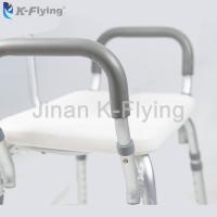 China Aluminum Alloy Adjustable Height Shower Chair With Wheels Elderly Senior for sale