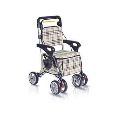 China Aluminium Medical Rehabilitation Equipment Lightweight Rollator Walker With Seat for sale