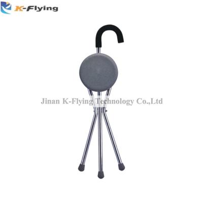 China Disabled Elderly Aluminum Folding Walking Stick Cane With Seat for sale