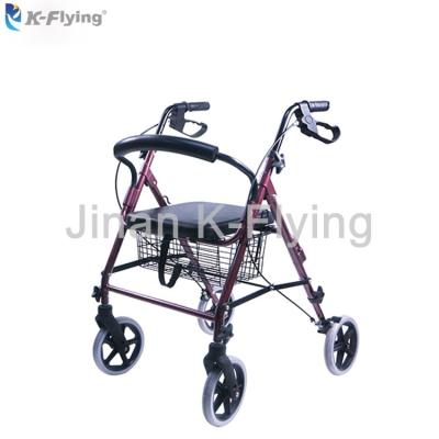 China Aluminum Adult Foldable Walker Rollator Medical Patient Rehabilitation for sale