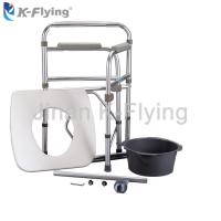 China Stee Plating Durable Medical Rehabilitation Equipment Elderly Commode Chair for sale