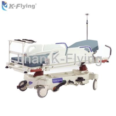 China Hospital Patient Transfer Medical Trolley Cart Hydraulic Emergency Stretcher for sale