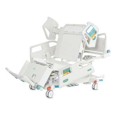 China Luxury Multifunction ICU Electric Nursing Bed Hospital Furniture Adjustable for sale