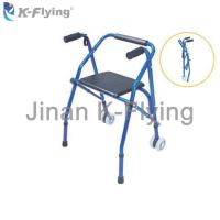 China Height Adjustable Medical Rehabilitation Equipment Elderly Folding Walking Rollator for sale