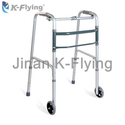 China Lightweight Medical Rehabilitation Equipment Folding Aluminum Rollator Walker Elderly for sale
