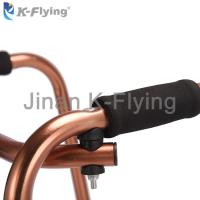 China Bronze Frame Folding Rollator Walker Stand Up For Elderly Adult for sale