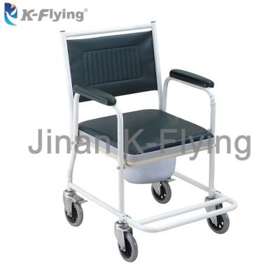China Movable Medical Rehabilitation Equipment Disabled Elderly Commode Toilet Chair for sale