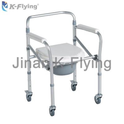 China Steel Lage Capacity Medical Rehabilitation Equipment Disabled Elderly Toilet Chair for sale