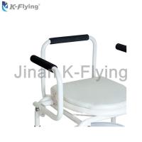 China Adjustable Height Medical Rehabilitation Equipment Elderly Commode Toilet Wheelchair for sale