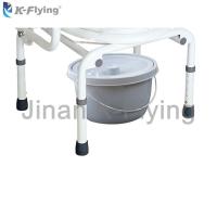 China Adjustable Height Medical Rehabilitation Equipment Elderly Commode Toilet Wheelchair for sale