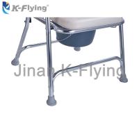China 100kg Steel Stable Adult Toilet Chair Folding Elderly Commode Chair for sale