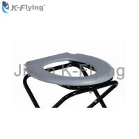 China Stable Steel Medical Rehabilitation Equipment Folding Elderly Commode Toilet Chair for sale