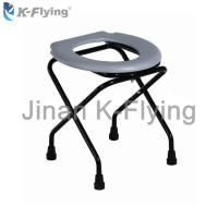 China Stable Steel Medical Rehabilitation Equipment Folding Elderly Commode Toilet Chair for sale