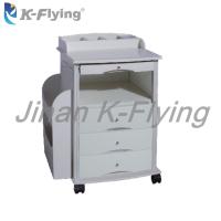 China ABS Movable Hospital Tools And Equipments Hospital Bedside Table Overbed Cabinet for sale