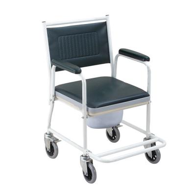 China Transfer Portable Folding Commode Shower Wheelchair Load 100Kg for sale