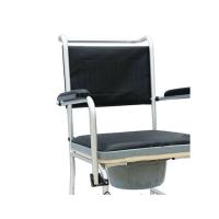 China Foldable Shower Aluminum Commode Chair With Wheels for sale