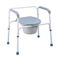China Lightweight Steel Commode Toilet Chair With Bucket for sale