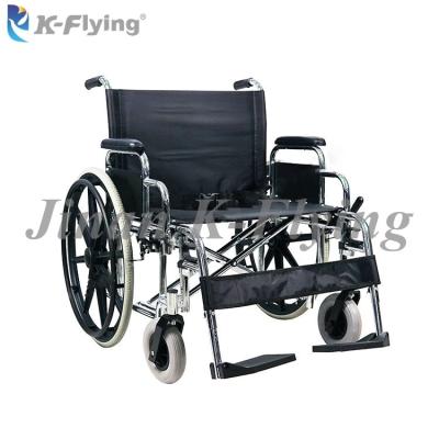 China Metal Steel Chrome Portable Folding Manual Wheelchair For Adult Disbaled for sale