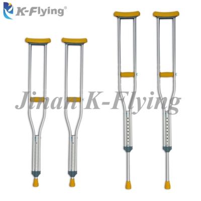 China Aluminum Portable Medical Rehabilitation Equipment Disabled Adult Crutch 100kg for sale