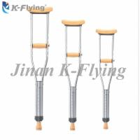 China Aluminum Portable Medical Rehabilitation Equipment Disabled Adult Crutch 100kg for sale