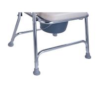 China Steel Adjustable Height Shower Commode Toilet Chair With Arm Rest for sale