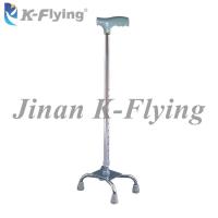 China Aluminum Four Point Base Stable Walking Stick Old Man Elderly Stick For Walking for sale