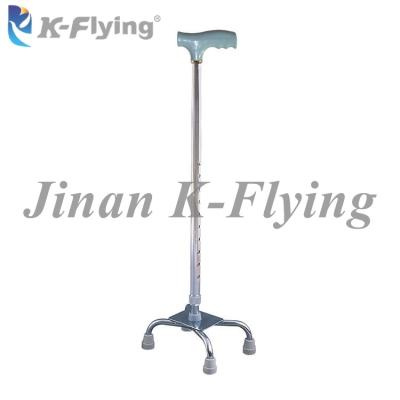 China Aluminum Four Point Base Stable Walking Stick Old Man Elderly Stick For Walking for sale