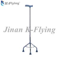 China 3 Point Base Metal Medical Rehabilitation Equipment Adjustable Walking Sticks Elderly for sale