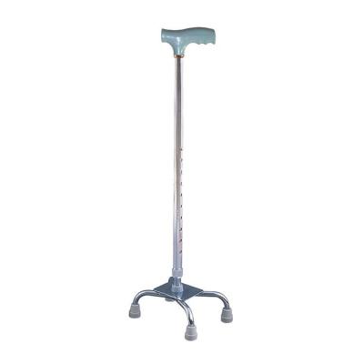 China Medical Steel Adjustable Height Four Leg Crutch For The Disabled for sale