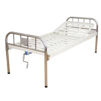China Stainless Steel Headboard Metal Manual Nursing Bed Hospital Furniture for sale