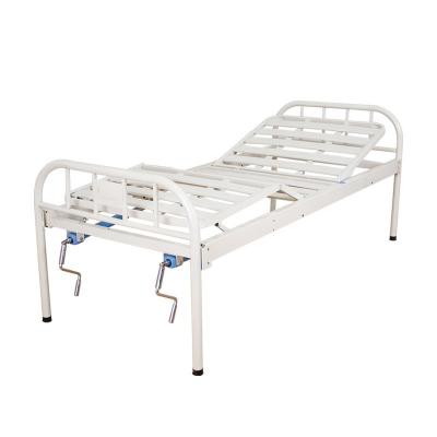 China Stainless Steel Clinic Ordinary Medical Bed 2 Crank Hospital Bed for sale
