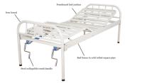China Stainless Steel Clinic Ordinary Medical Bed 2 Crank Hospital Bed for sale