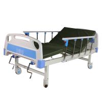China ABS Head Double Shake Elderly Manual Nursing Bed Two Function for sale