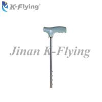 China Four Foot Portable Disbaled Elderly Walking Stick Metal Loading 100 Kg for sale