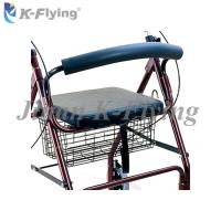 China High Strength Medical Rehabilitation Equipment Aluminum Rollator Walker For Elderly for sale