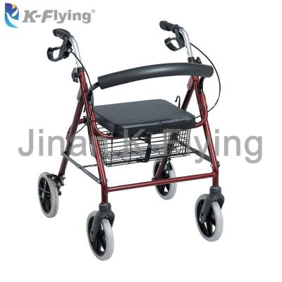 China Lightweight Flexiable Medical Rehabilitation Equipment Elderly Walking Aid Rollator for sale